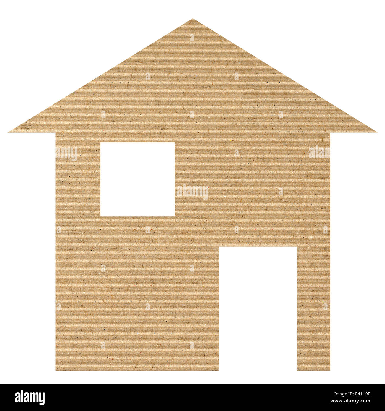Cardboard house model Cut Out Stock Images & Pictures - Alamy