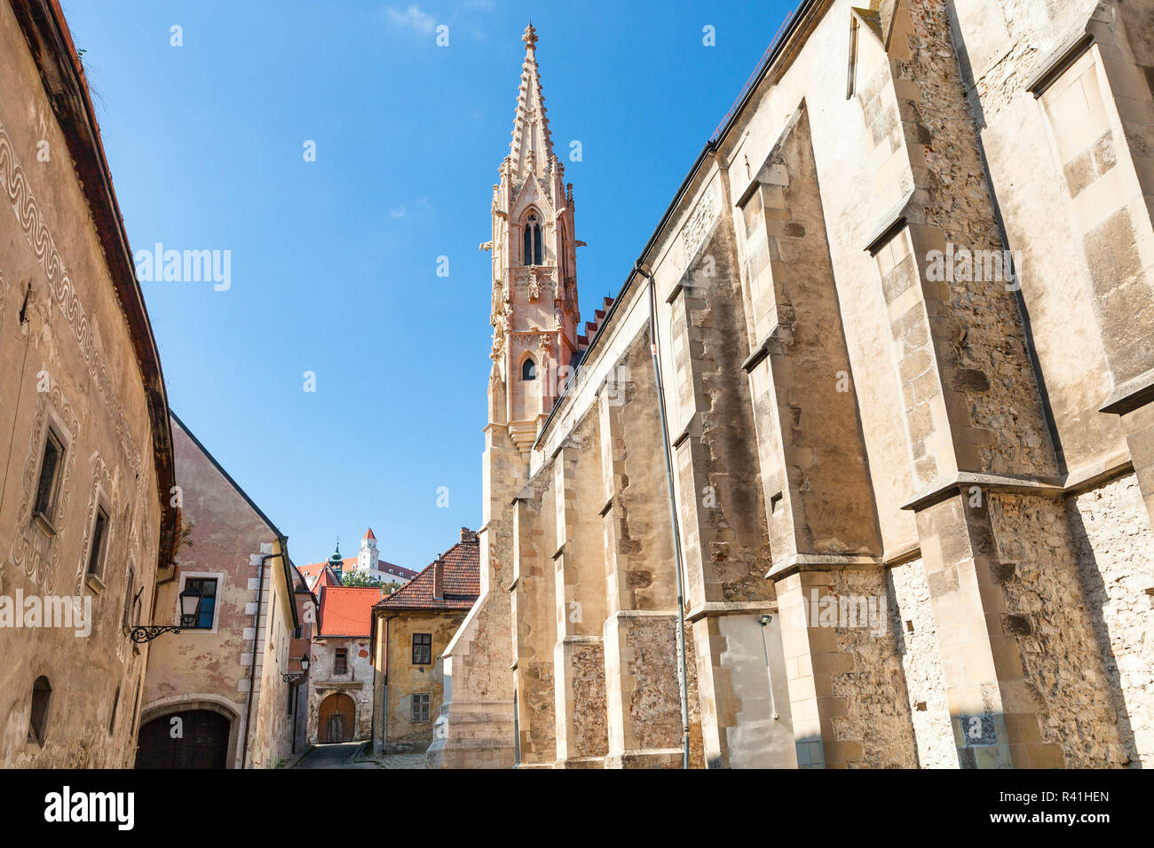 stone houses on Farska street in Bratislava Stock Photo - Alamy