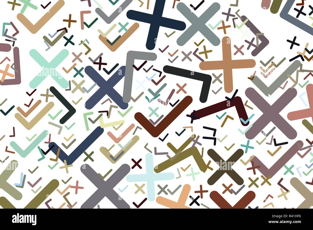 Tick or cross mark, right or wrong sign illustrations background ...