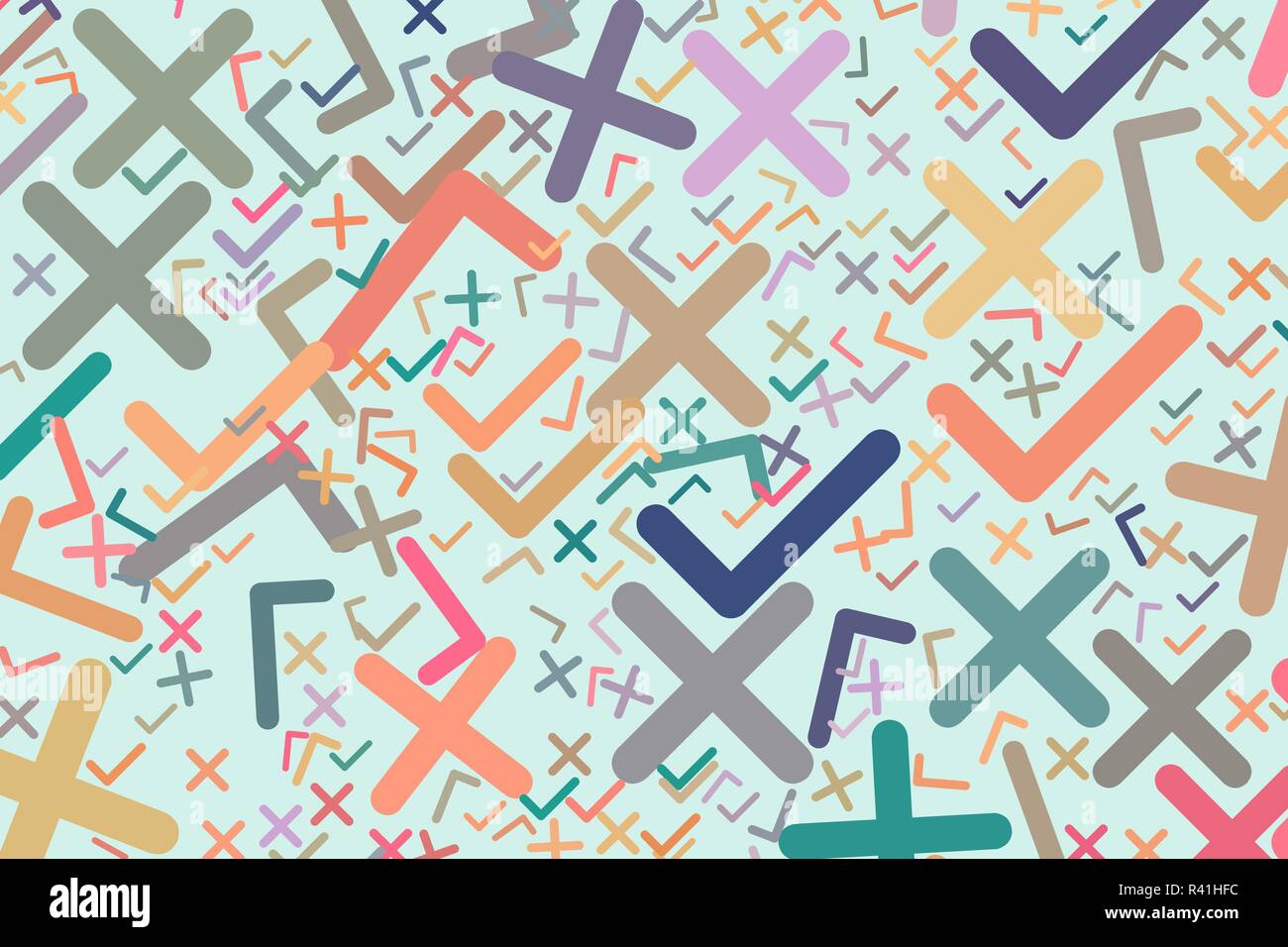 Tick or cross mark, right or wrong sign illustrations background ...