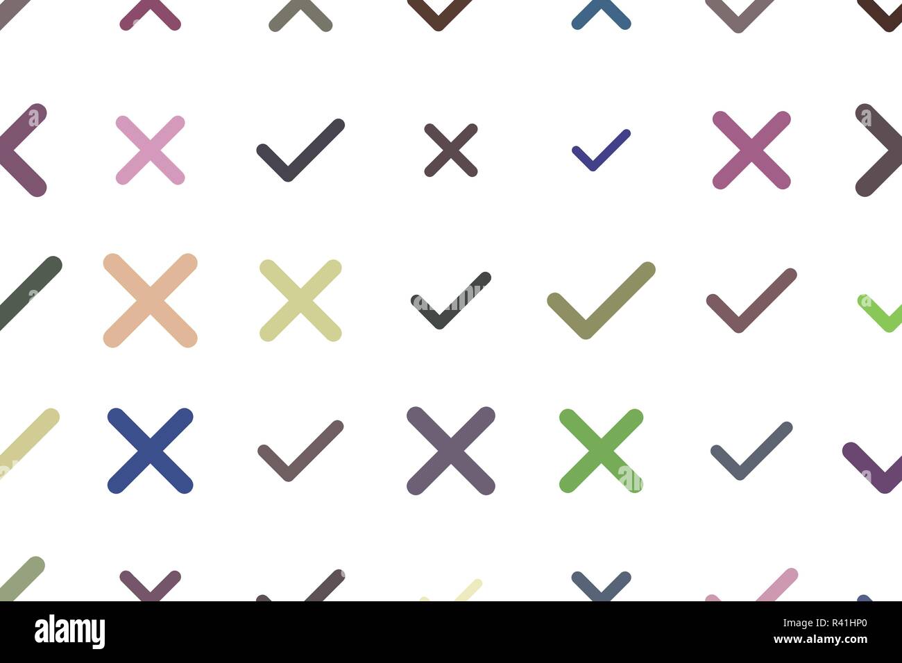 Tick cross illustrations hi-res stock photography and images - Alamy