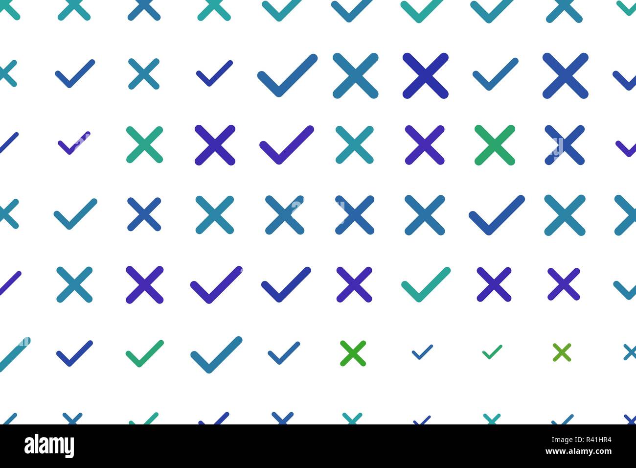 Abstract tick or cross mark, right or wrong sign. Good for web page ...