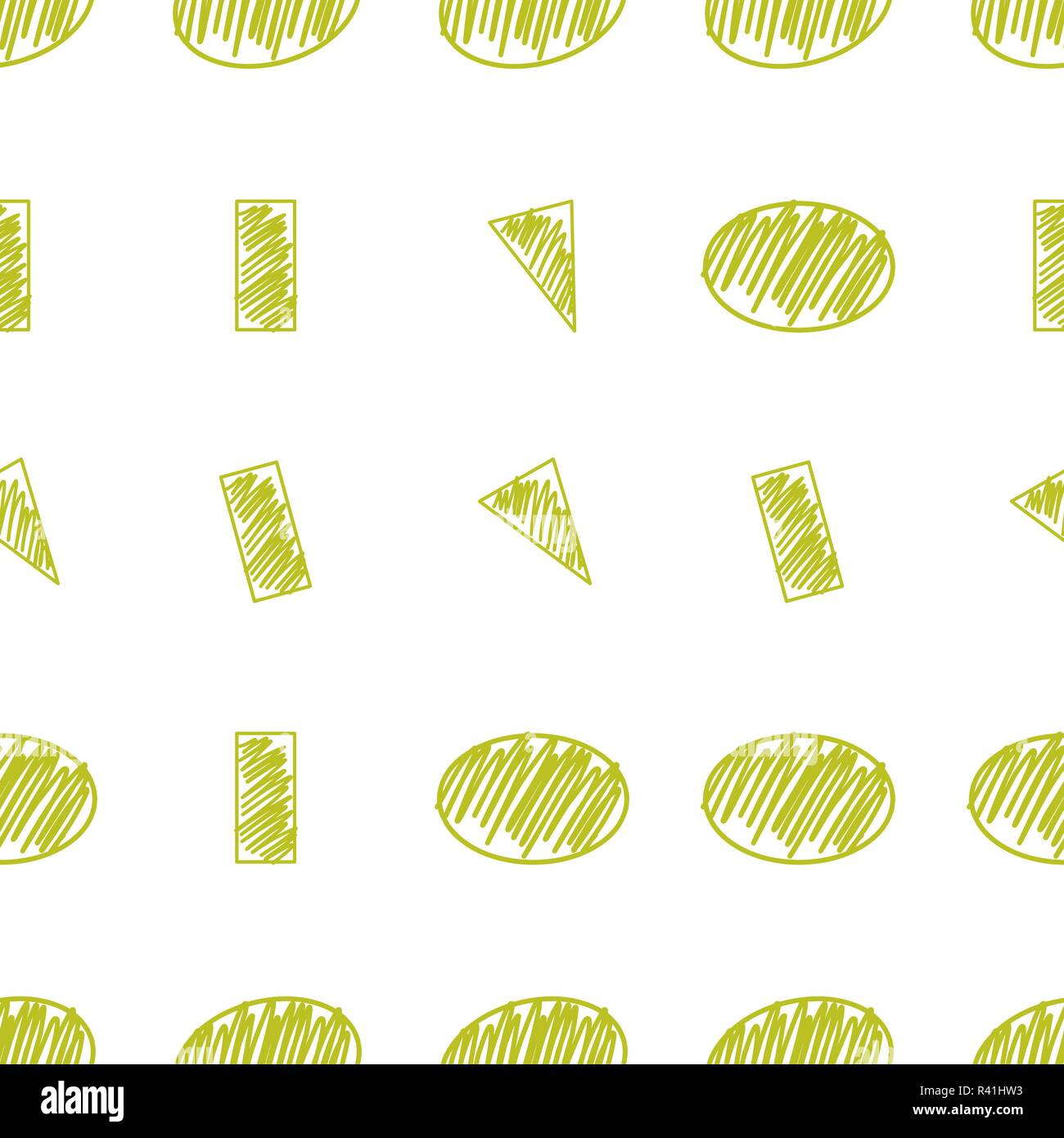 Seamless mixed or mutiple shapes abstract hand drawn background ...