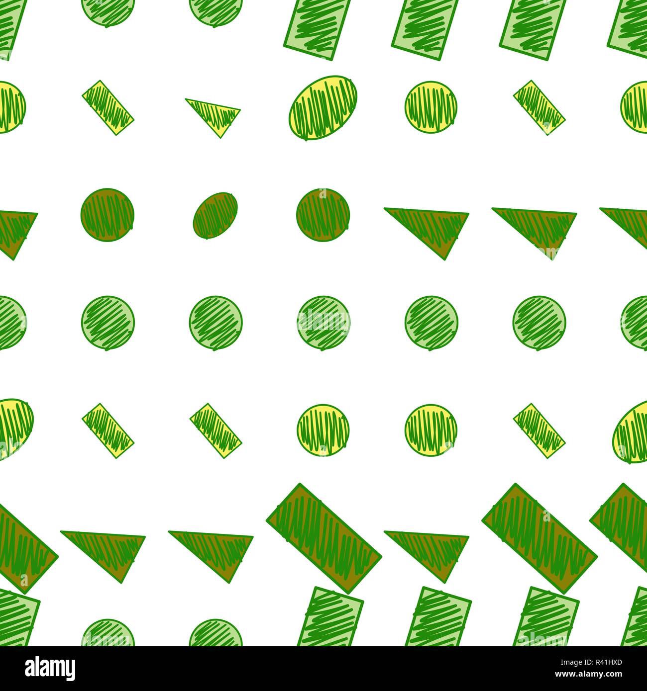 Seamless background abstract mixed or mutiple shapes, hand drawn for ...