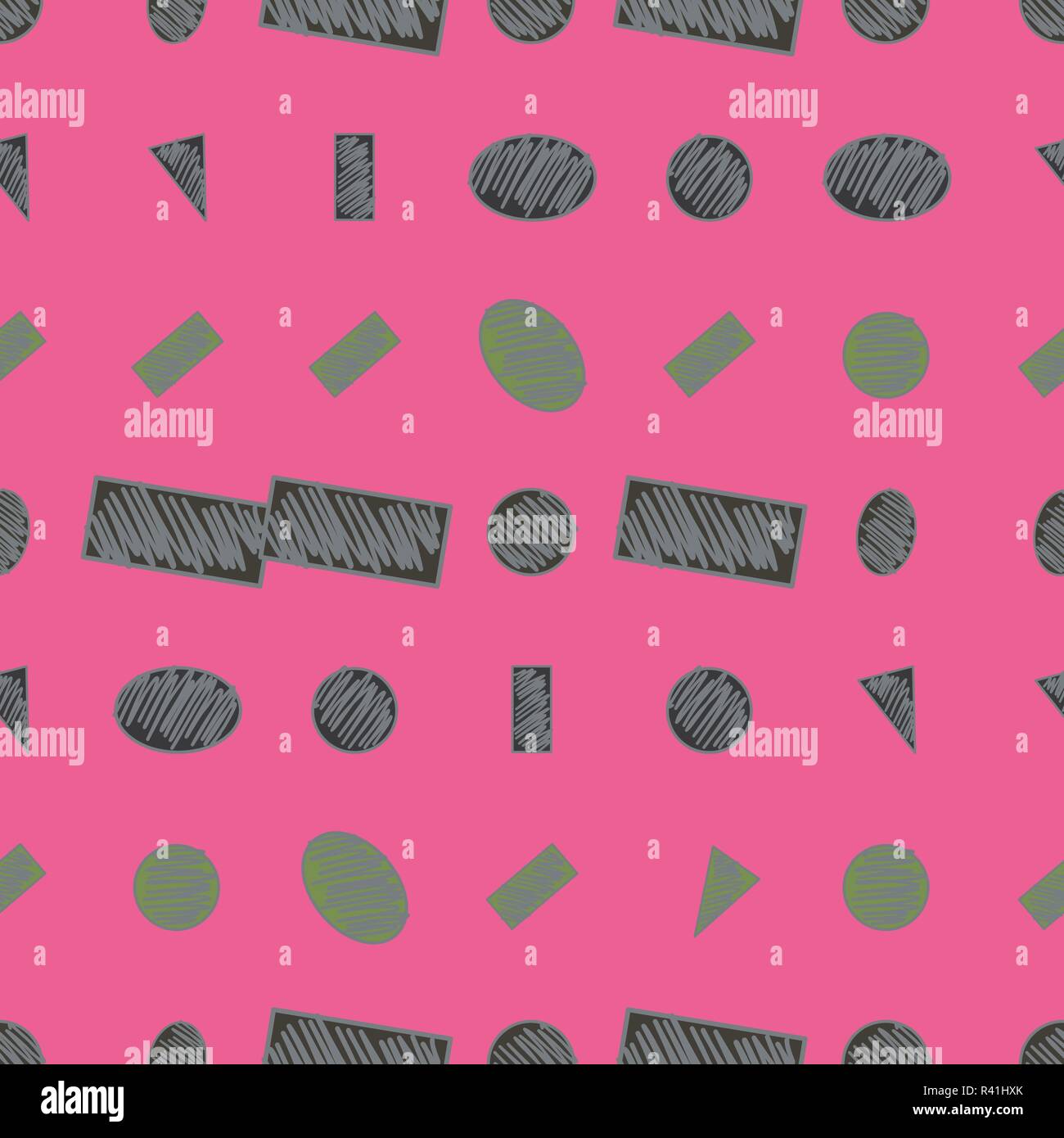 Seamless abstract mixed or mutiple shapes illustrations background ...