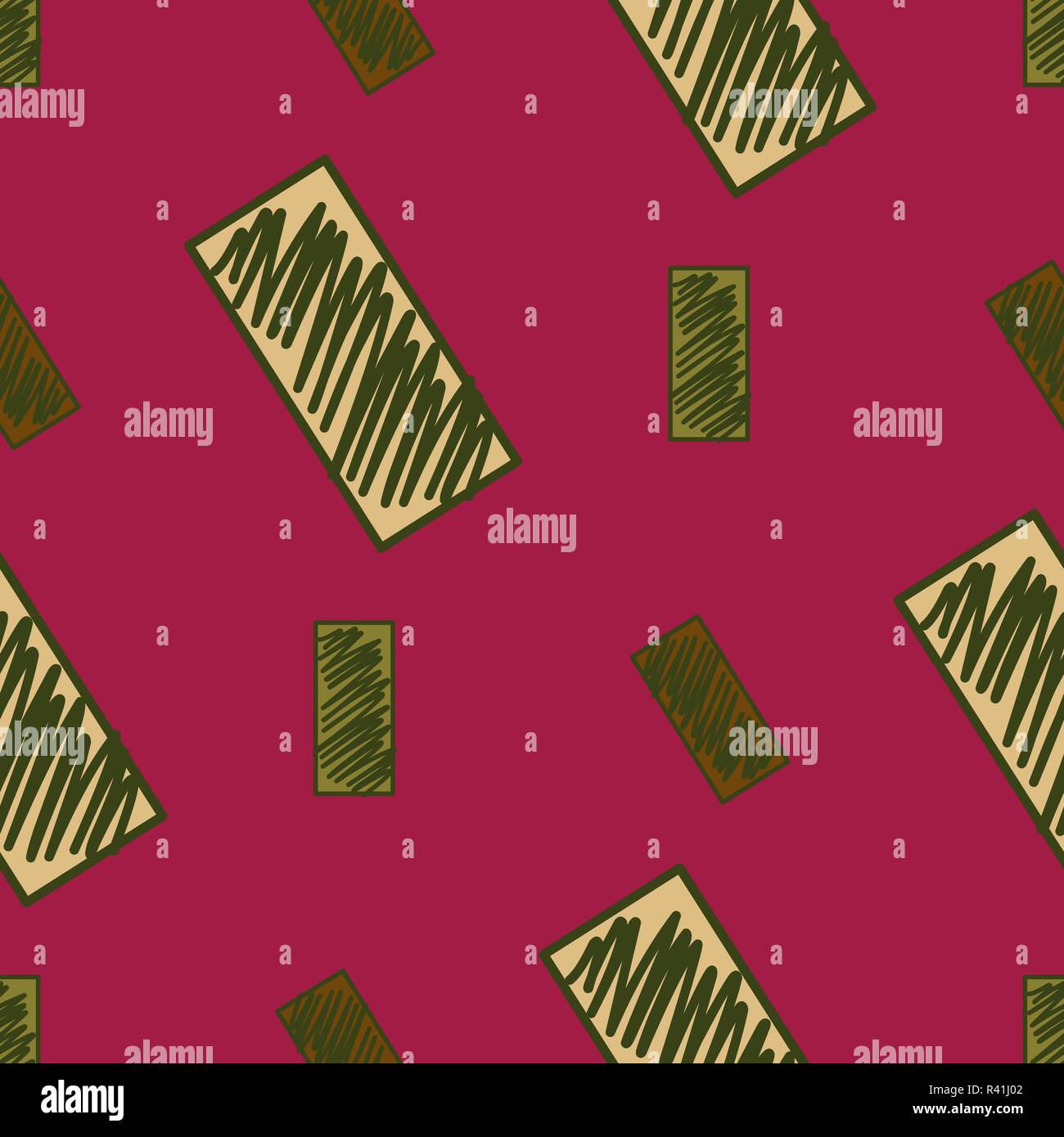 Seamless artistic mixed or mutiple shapes hand drawn background ...