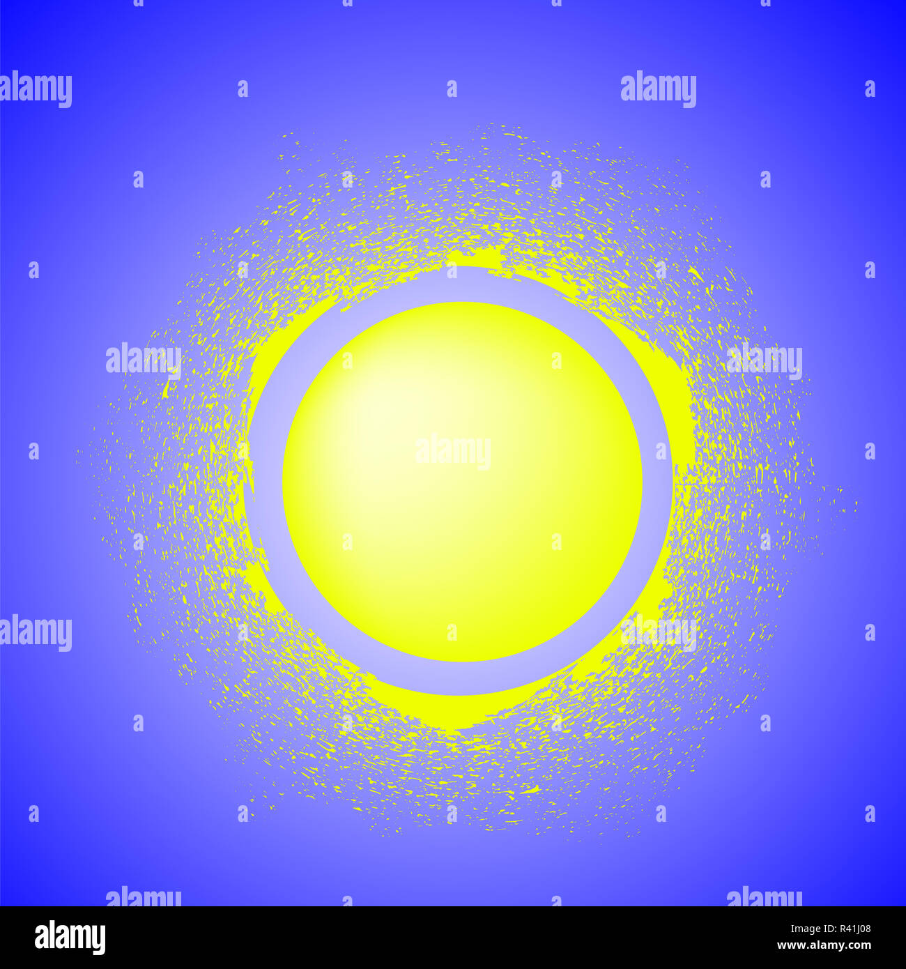Yellow Sun Icon Stock Photo - Alamy