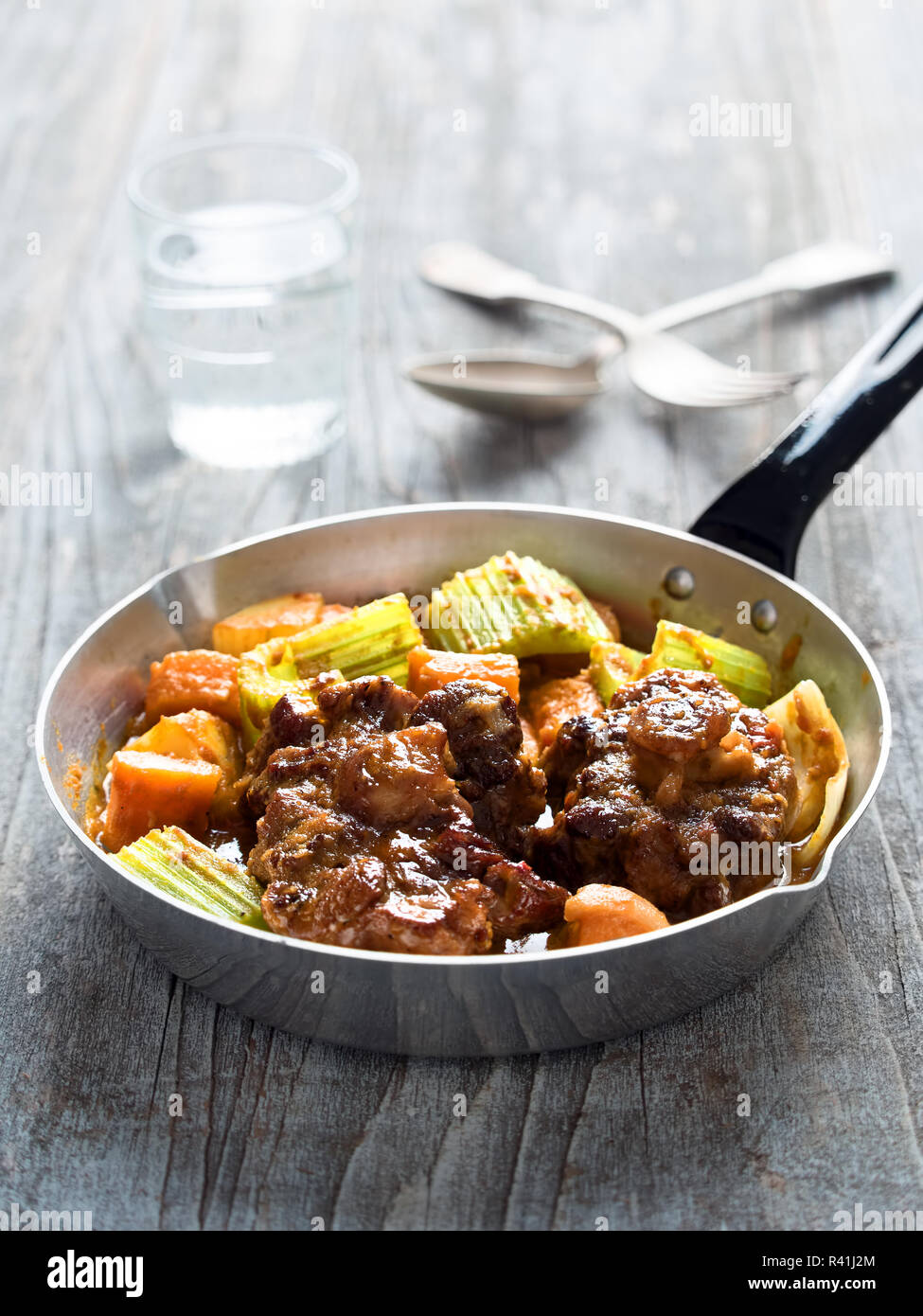 rustic british oxtail stew Stock Photo - Alamy
