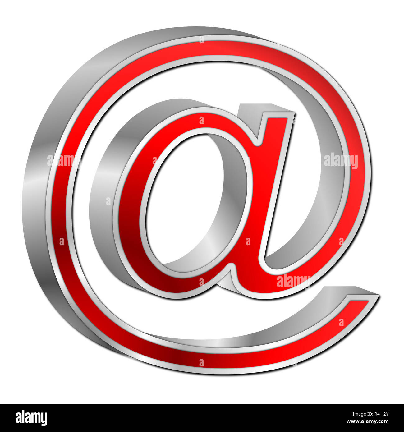 Shiny metal 3d email icon hi-res stock photography and images - Alamy