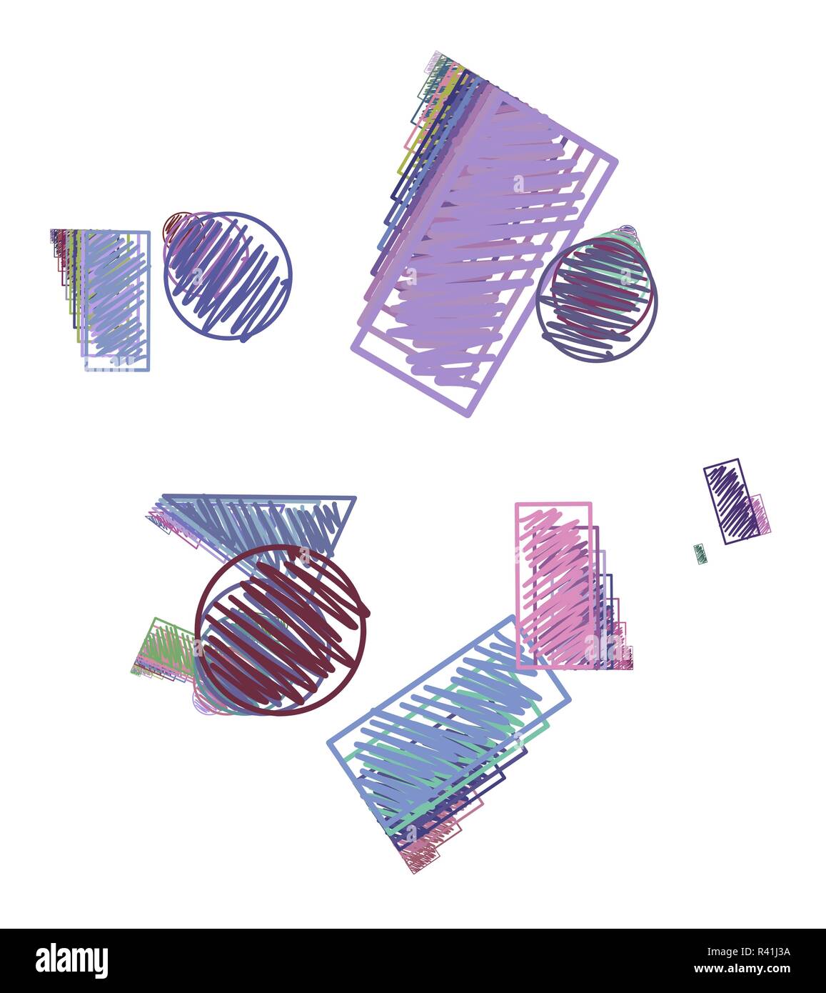 Abstract mixed or mutiple shapes. Good for web page, wallpaper, graphic ...