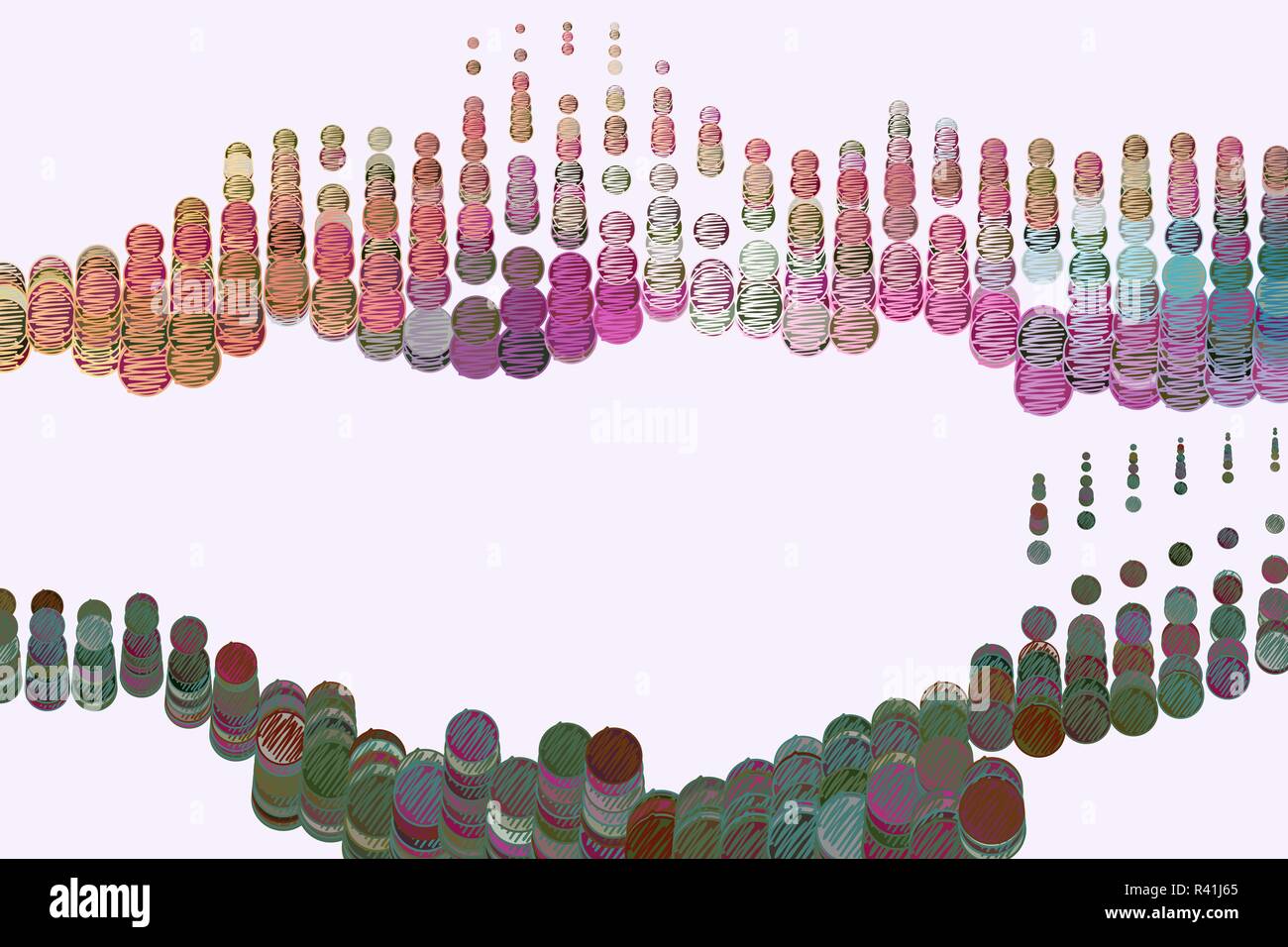 Mixed or mutiple shapes abstract hand drawn background, texture or ...