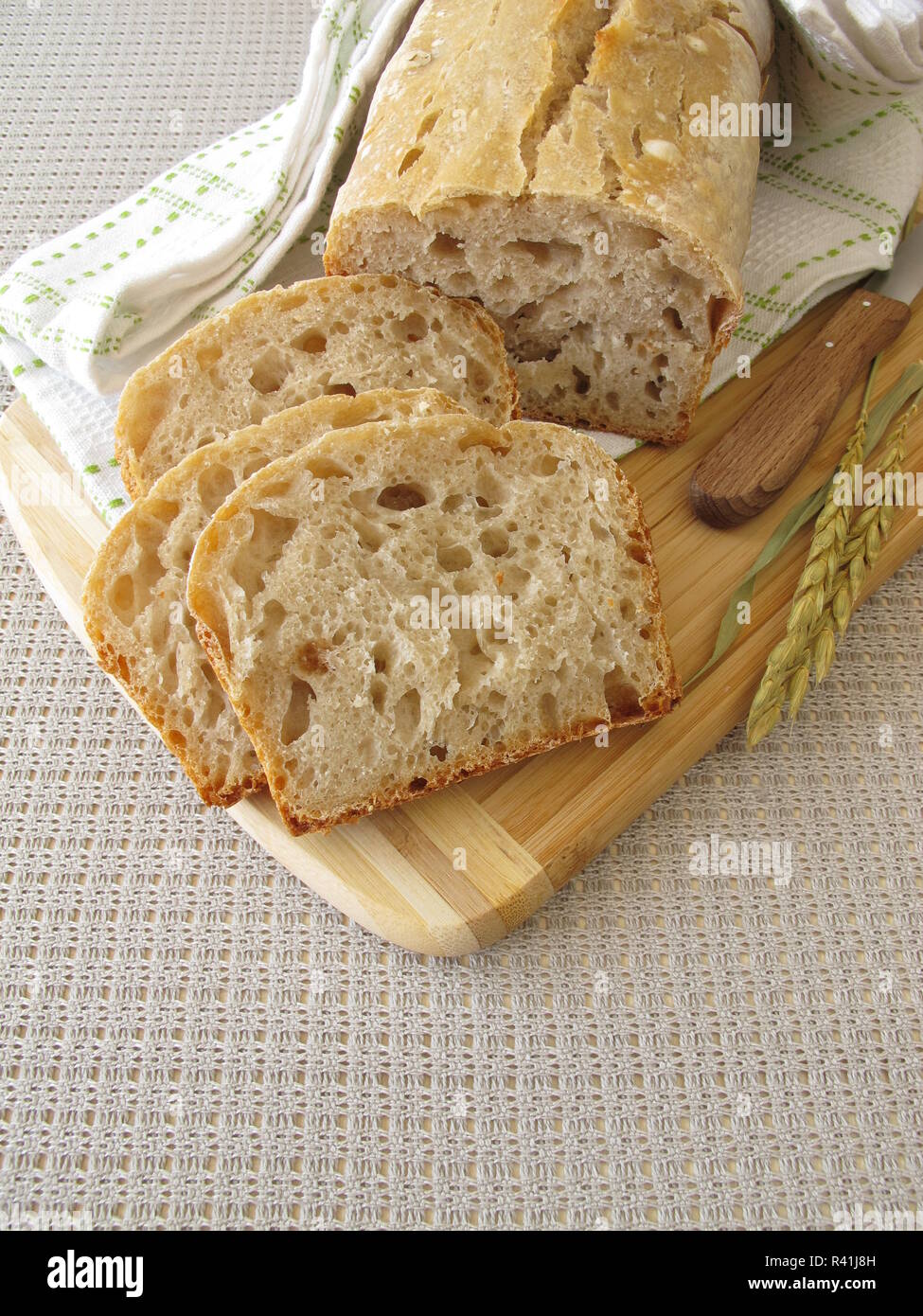 cut-out box of white bread made of spelled flour Stock Photo - Alamy