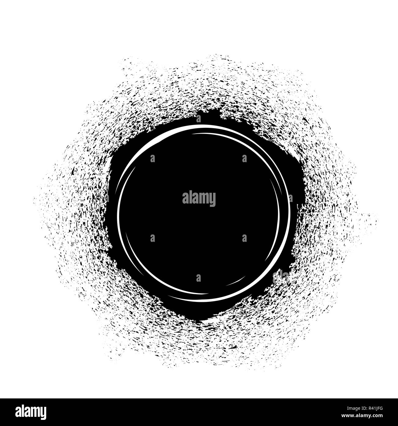 Black Ink Blot Stock Photo - Alamy