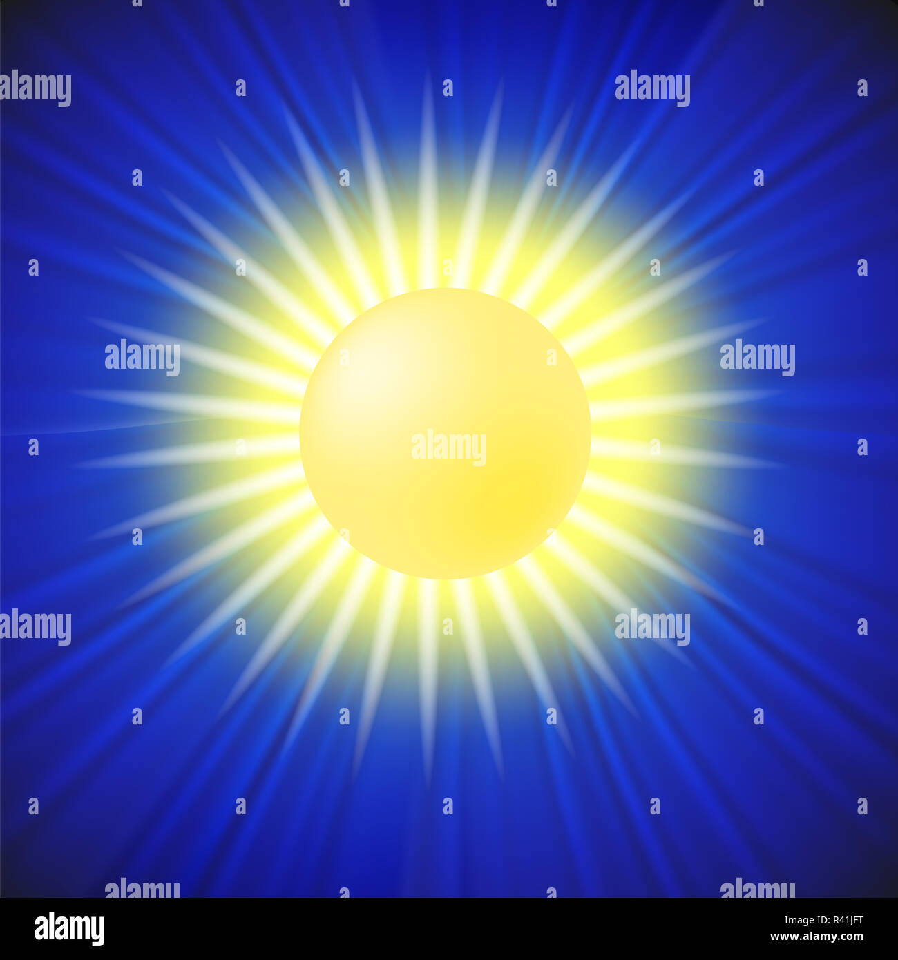 Radiant yellow sunburst design hi-res stock photography and images - Alamy