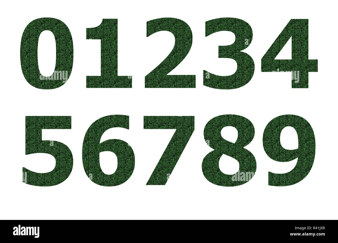 Matrix pattern on number Stock Photo - Alamy