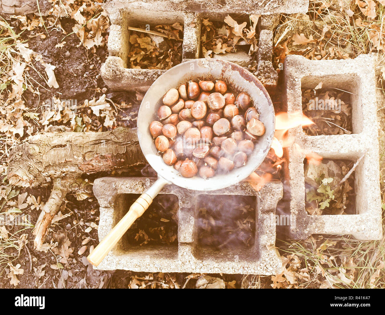 Retro looking Barbecue picture Stock Photo - Alamy