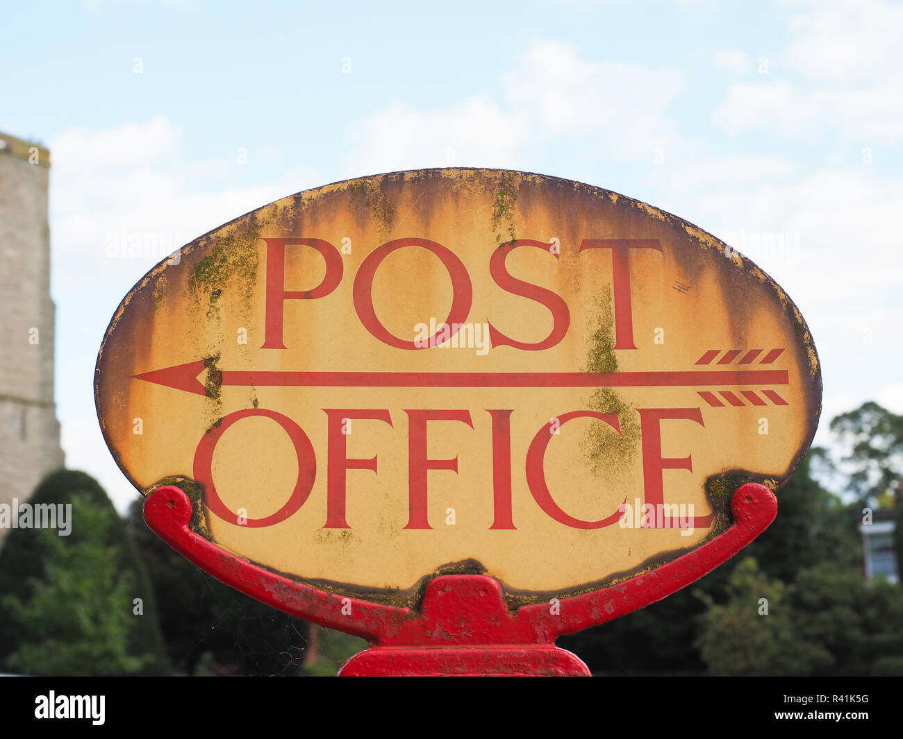 Post office sign Stock Photo - Alamy