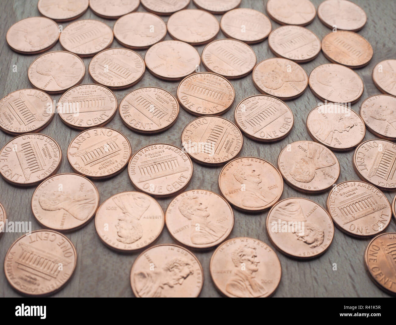 USA 1 cent coin Stock Photo - Alamy