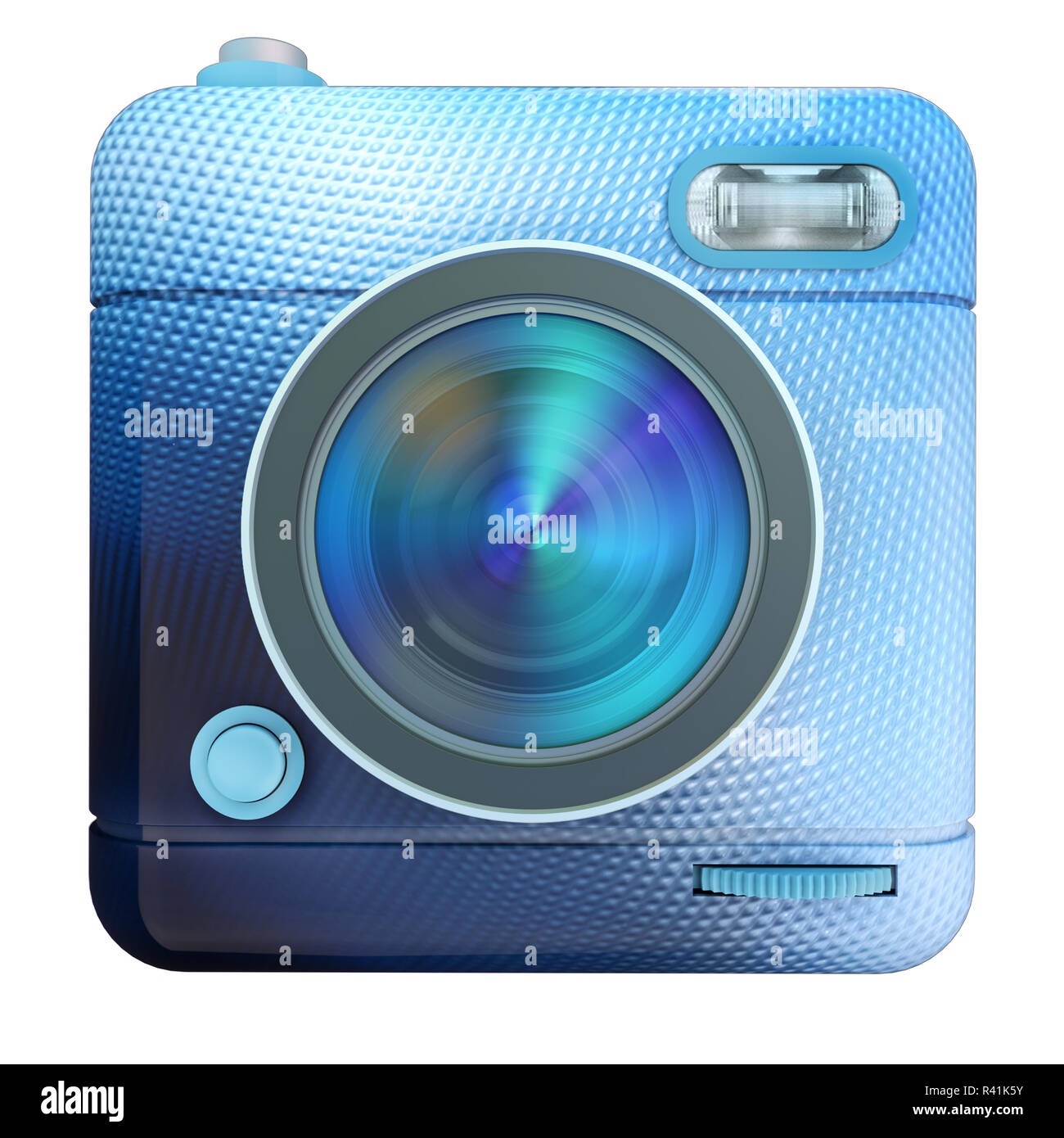 Camera icon blue Stock Photo - Alamy