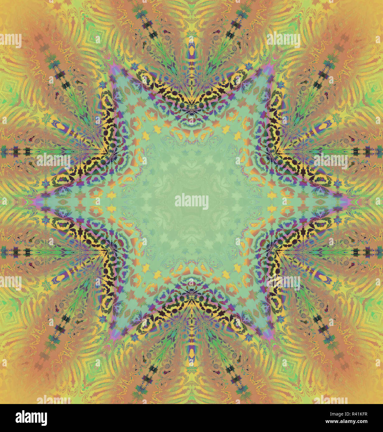 Abstract geometric background, seamless star pattern, turquoise star ...