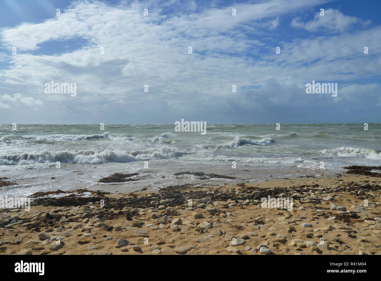 high waves at wind force 10 Stock Photo - Alamy