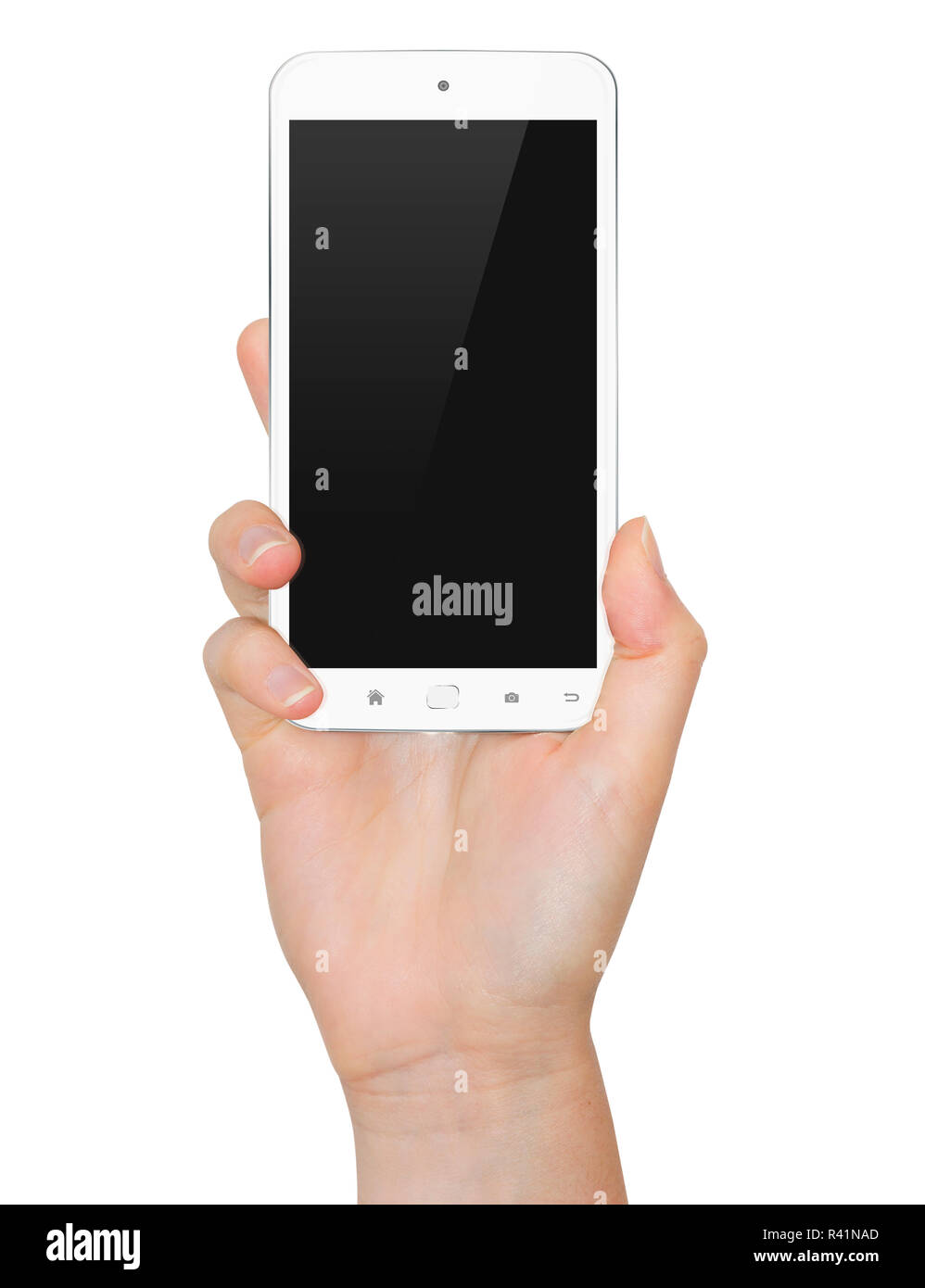 Hand with mobile phone Stock Photo - Alamy