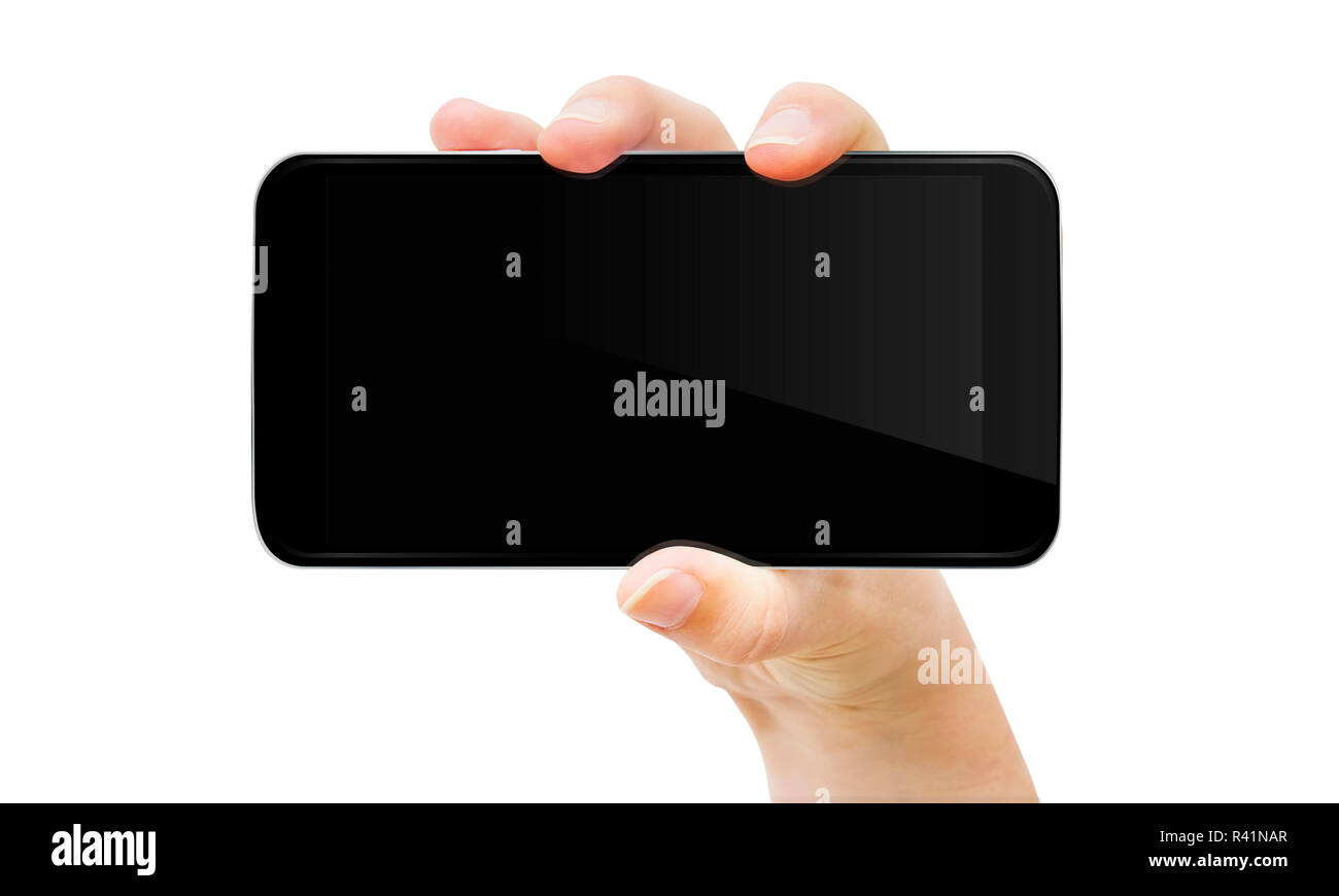 Hand with mobile phone Stock Photo - Alamy