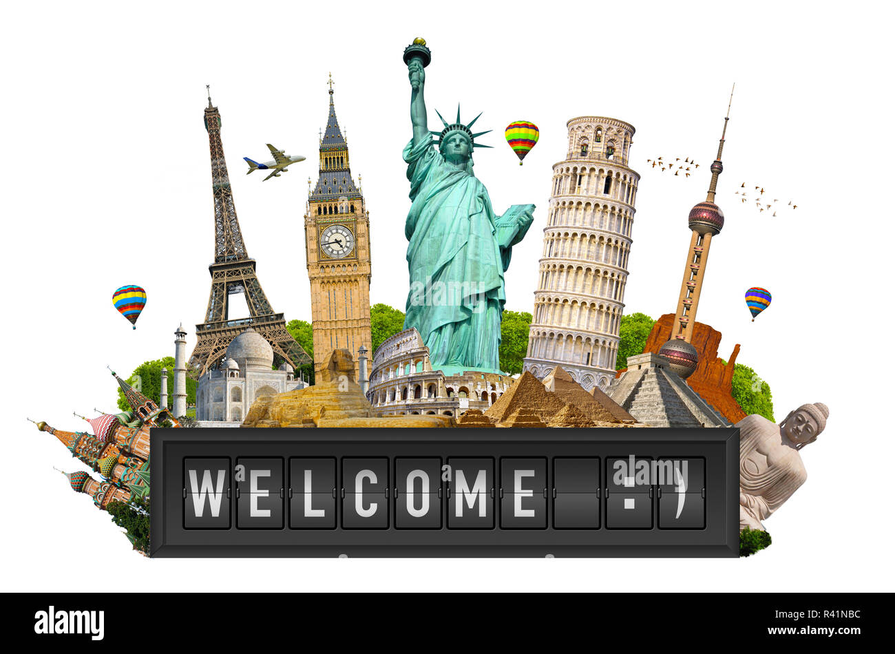 Famous monuments of the world Stock Photo - Alamy