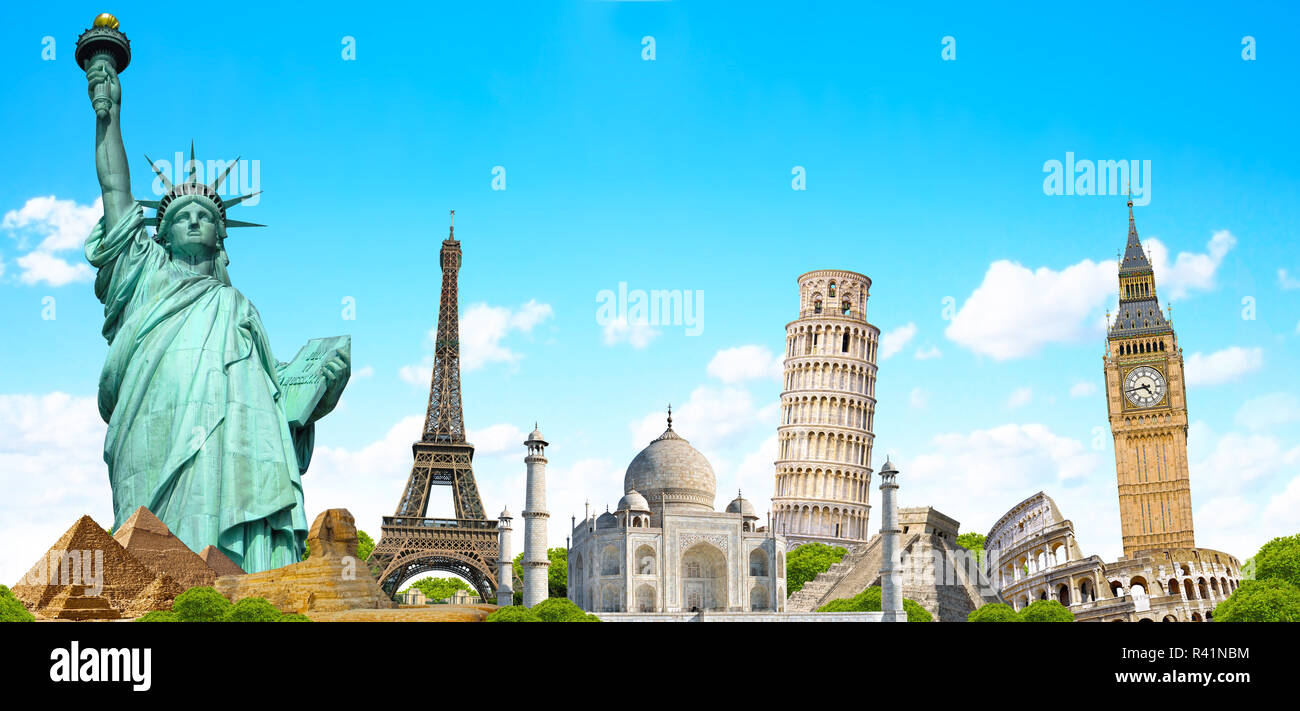 Famous monuments of the world Stock Photo - Alamy