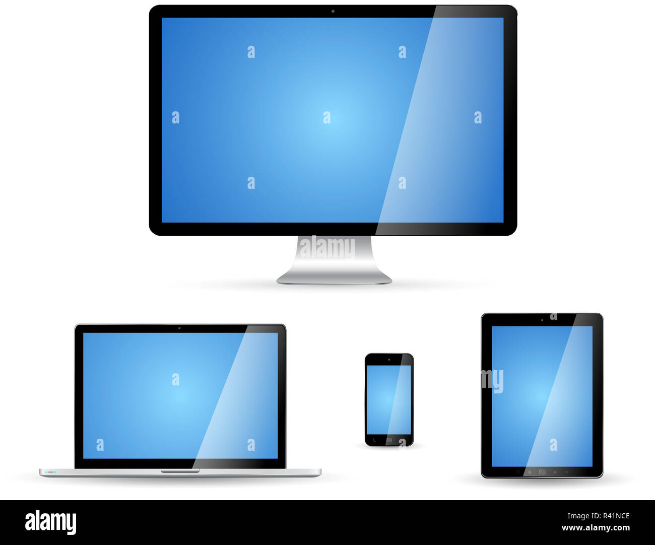 Modern digital tech device collection Stock Photo - Alamy