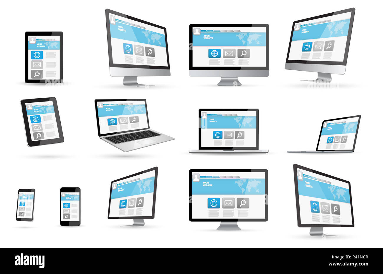 Modern digital tech device collection Stock Photo - Alamy