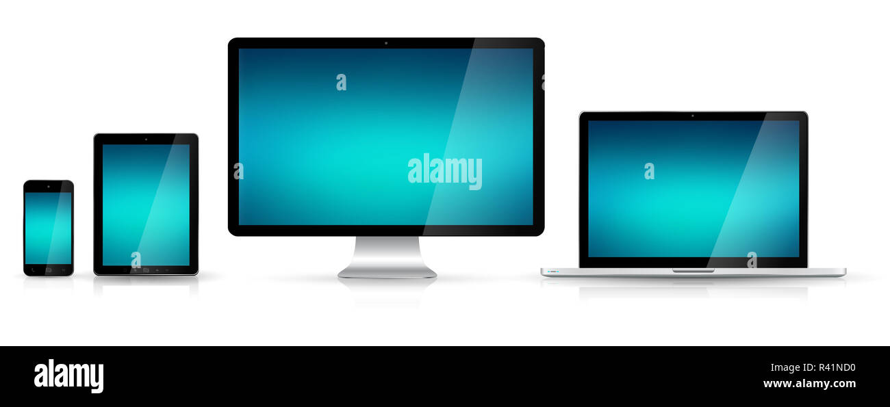 Modern digital tech device collection Stock Photo - Alamy