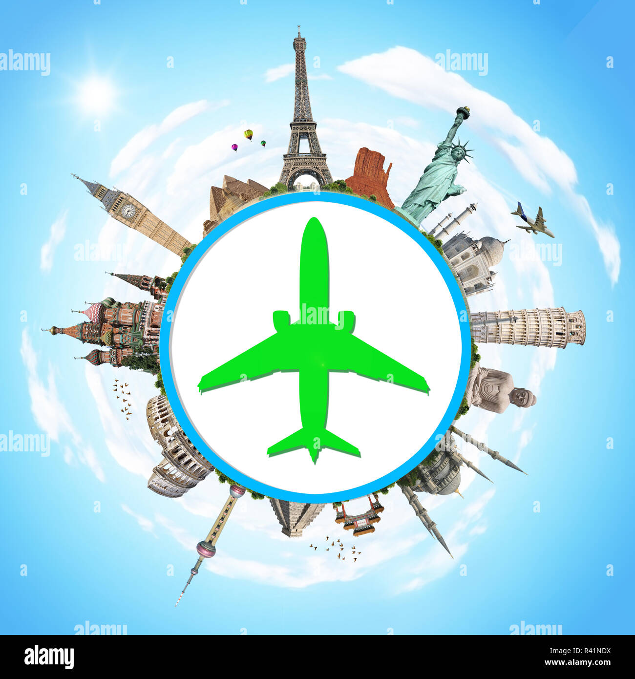 Famous monuments of the world Stock Photo - Alamy