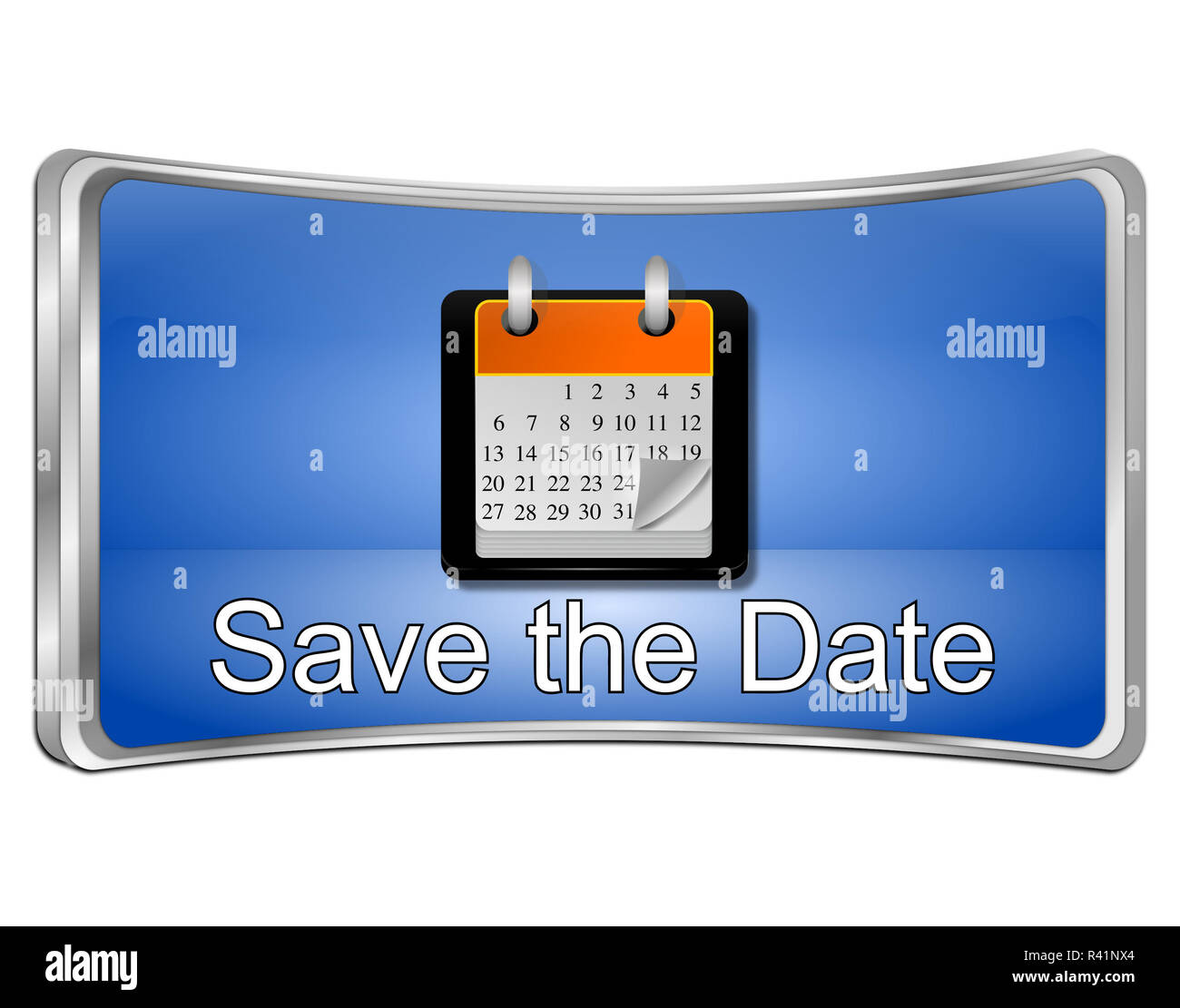 Save the Date Button Stock Photo - Alamy