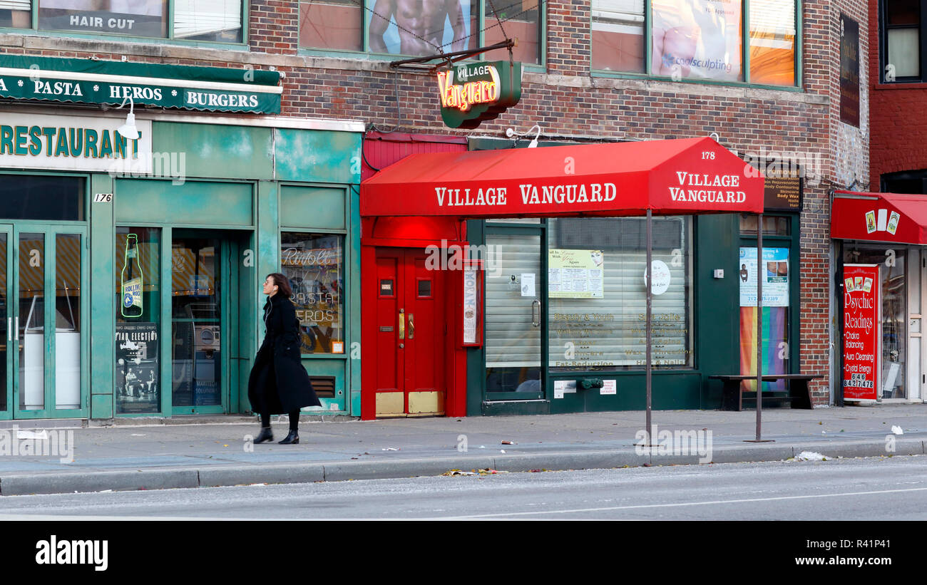 The Village Vanguard, 178 Seventh Ave South, New York, NY. exterior of ...