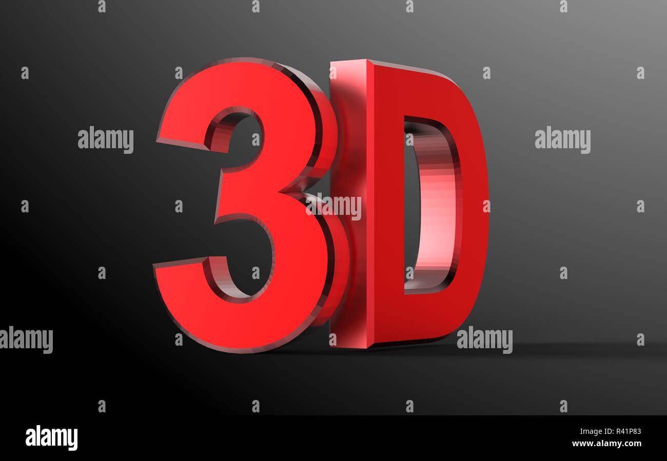 3D red logo isolated with nice background Stock Photo - Alamy