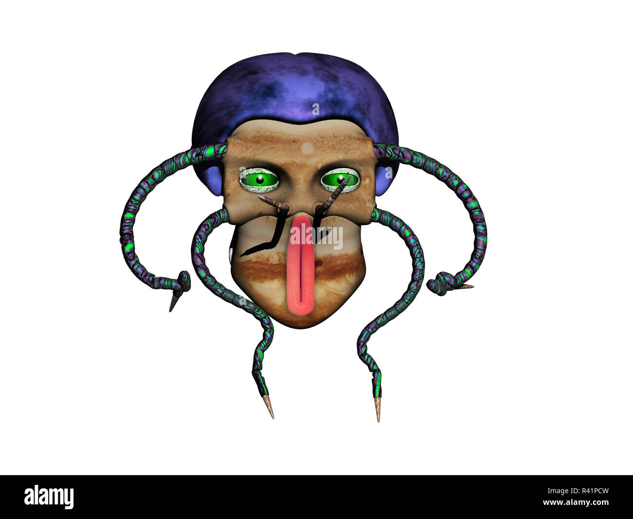 Alien monster with tentacles Cut Out Stock Images & Pictures - Alamy