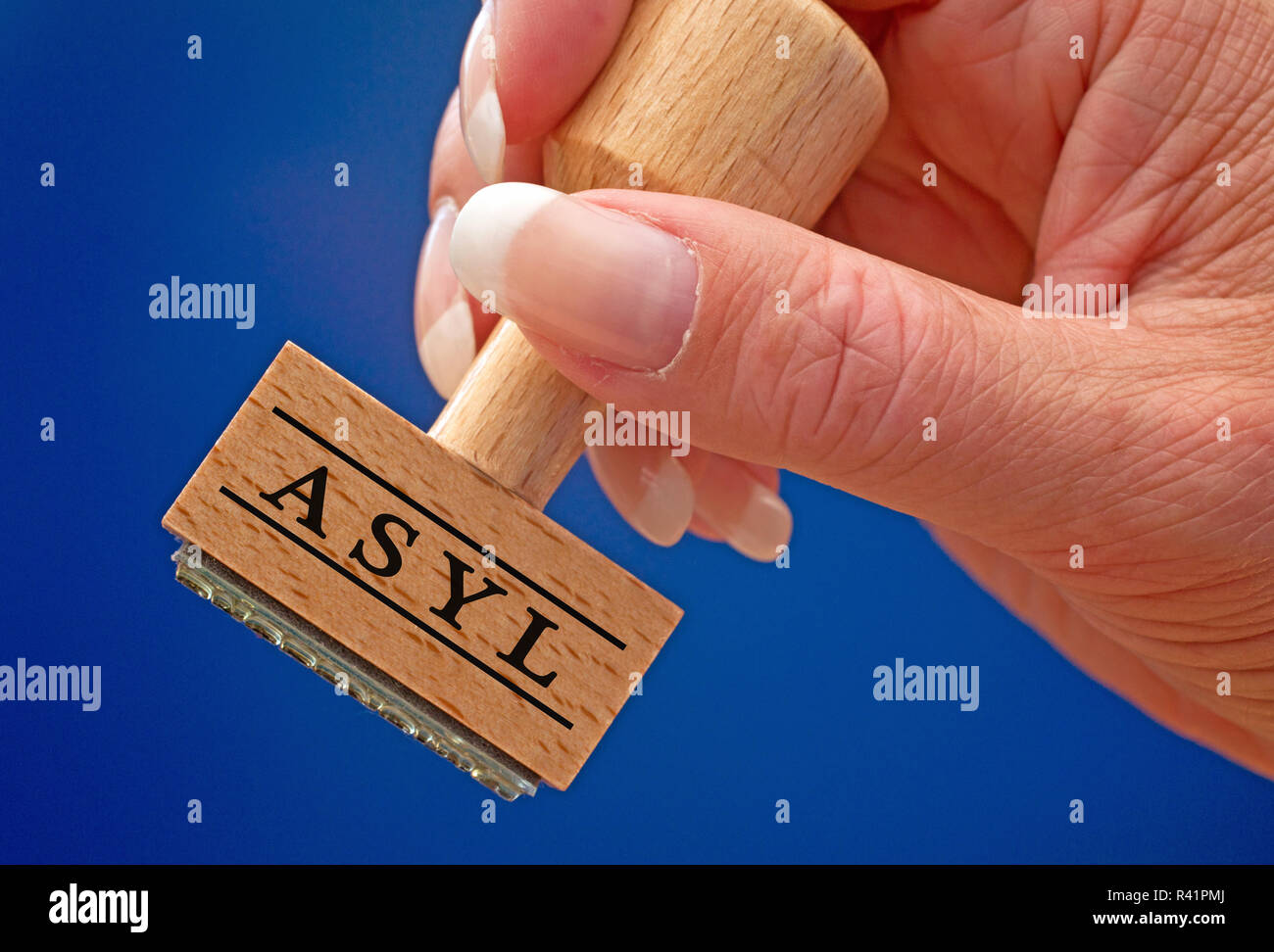 Refugee stamp hi-res stock photography and images - Alamy