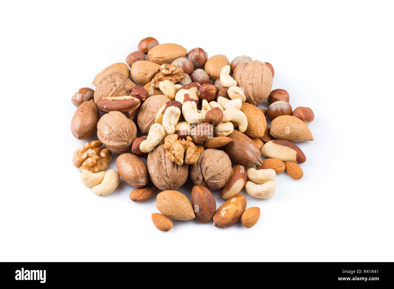 Variety of Mixed Nuts Stock Photo - Alamy