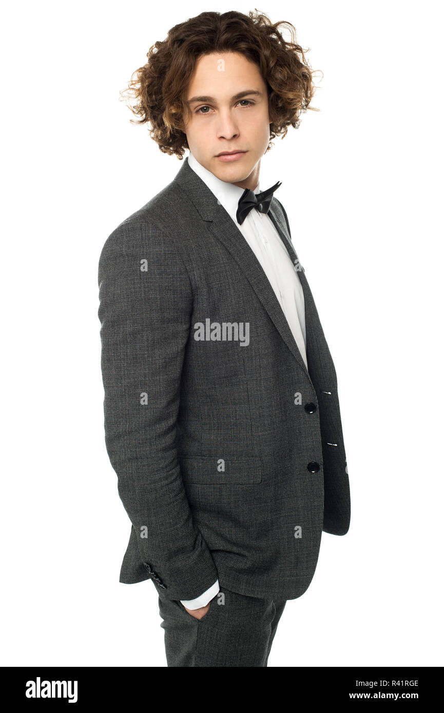 Young man glancing sideways hi-res stock photography and images - Alamy