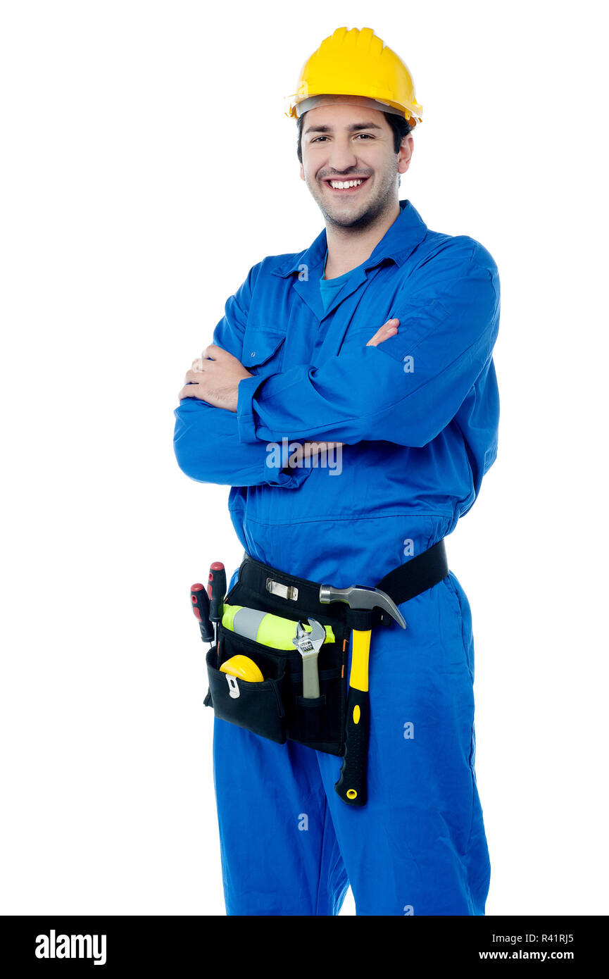 Smiling young civil engineer Stock Photo - Alamy