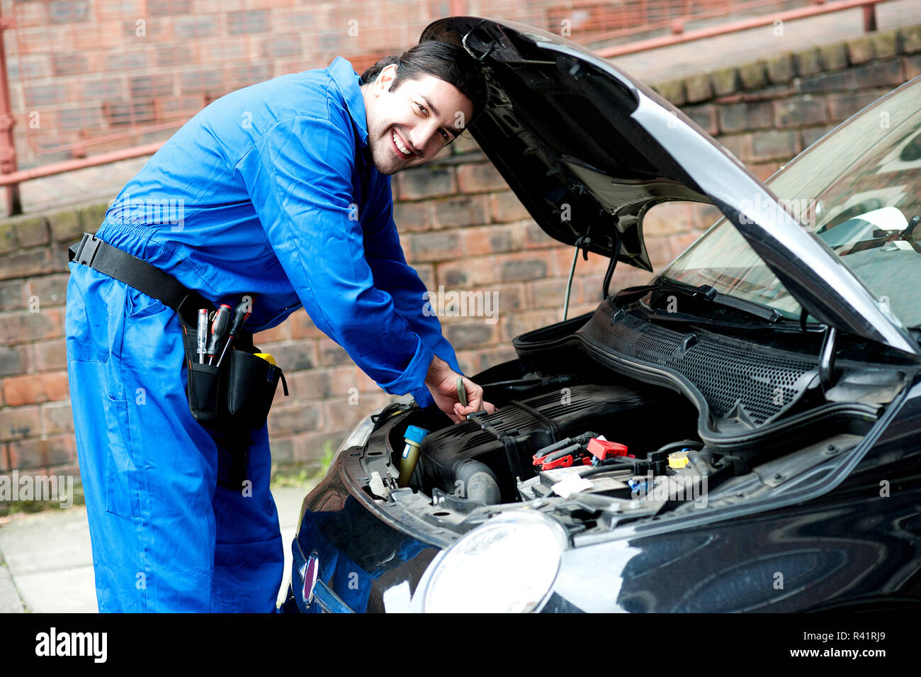 Man inspecting train hi-res stock photography and images - Alamy