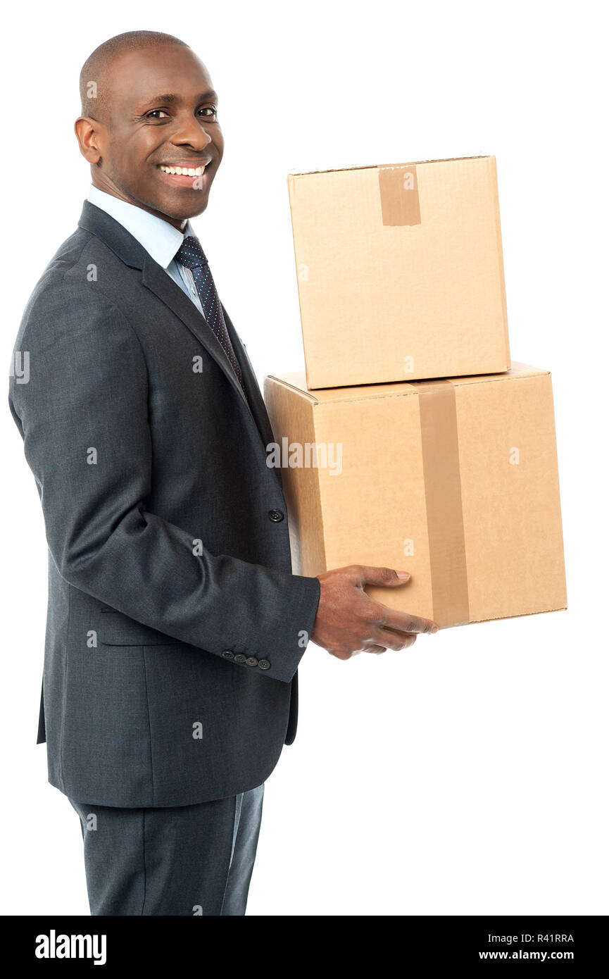 Cardboard box boxes carton cartons Cut Out Stock Images & Pictures - Alamy