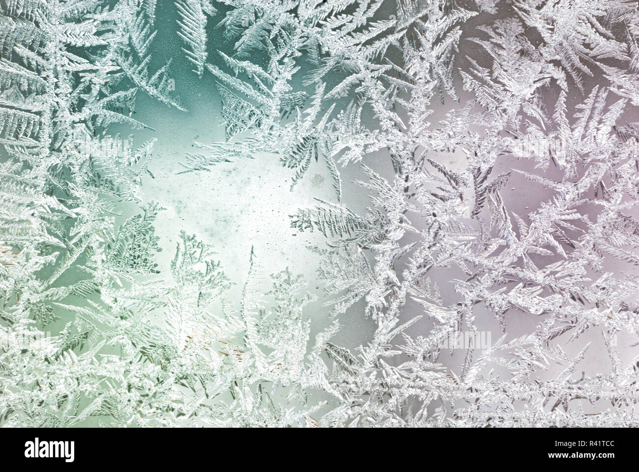 A macro of frost on a window pane Stock Photo - Alamy