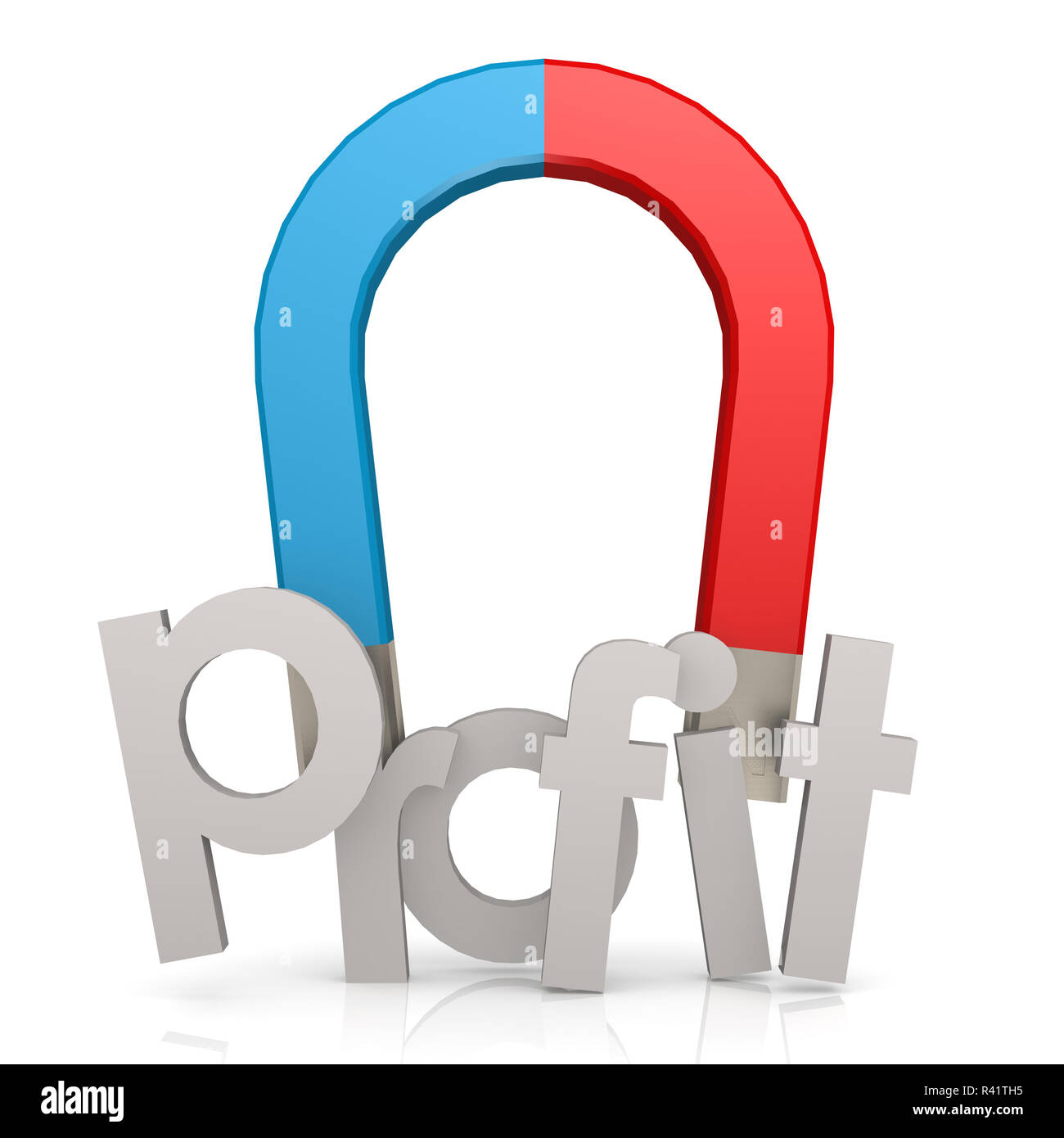 Magnet bar with profit word Stock Photo - Alamy