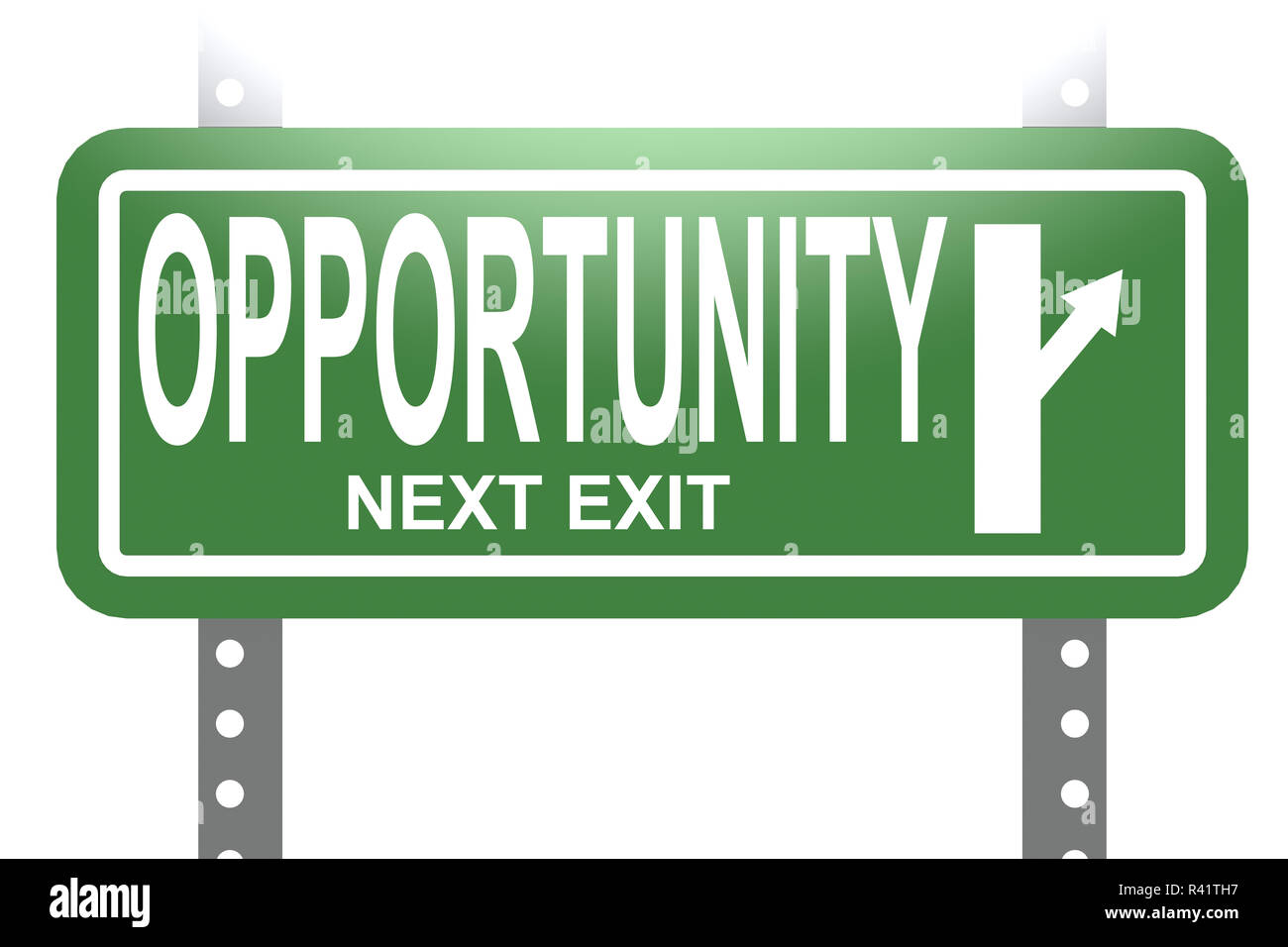 Opportunity green sign board isolated Stock Photo - Alamy
