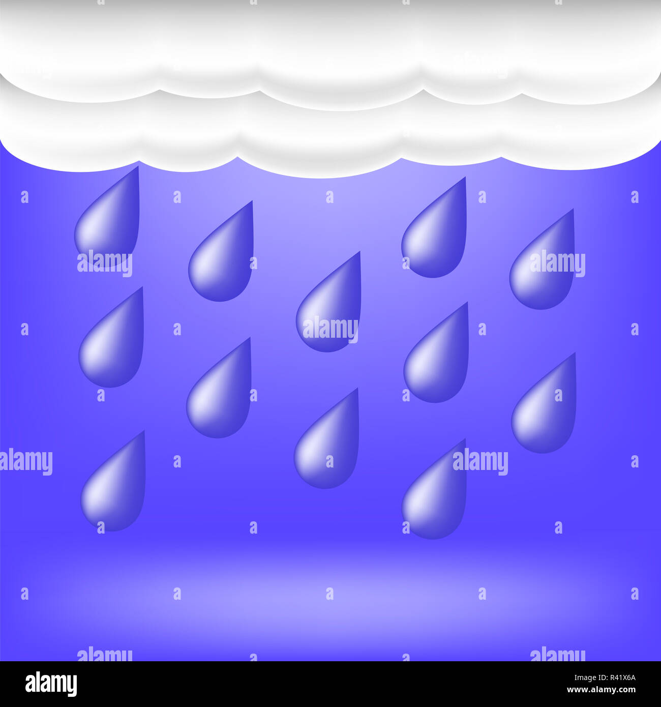 Rainy Weather. Raindrops Falling Stock Photo - Alamy