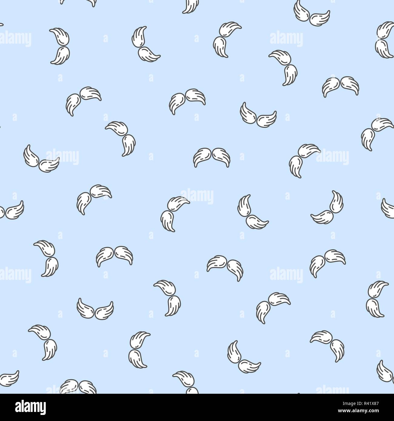 Cute kids wings seamless pattern blue for boy. vector illustration ...