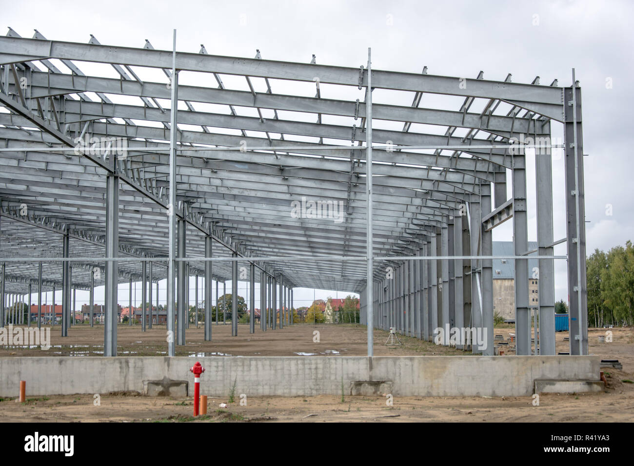 building of industrial hall Stock Photo - Alamy