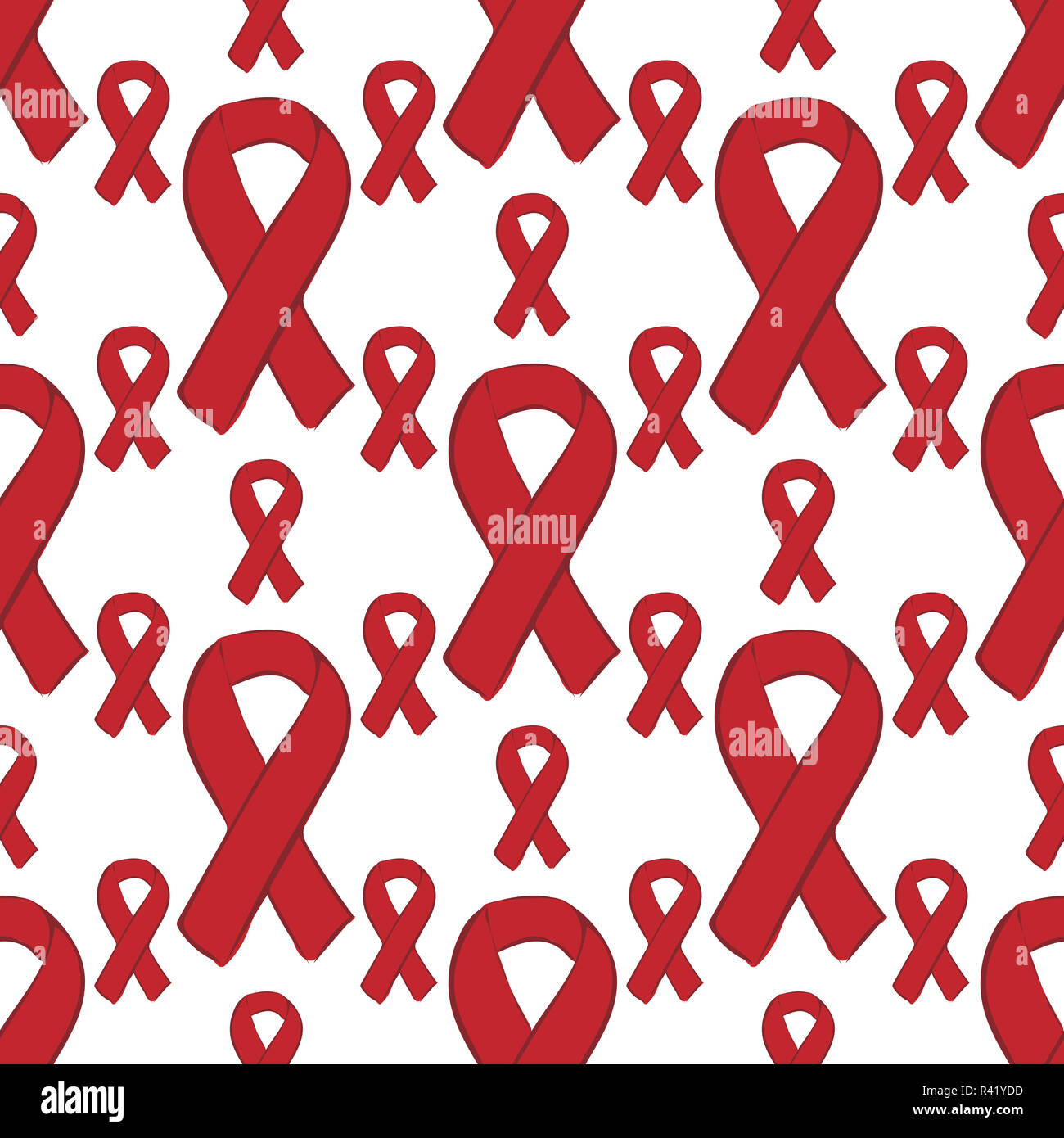 World AIDS day red ribbon seamless pattern background Stock Photo - Alamy
